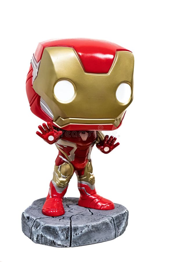 Large Funko Pop Figure of the Character Iron Man with the Armor on the ...