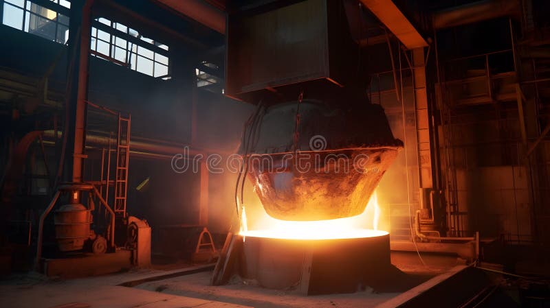 A Large Furnace Used for Melting and Casting Metal Dynami Created with ...