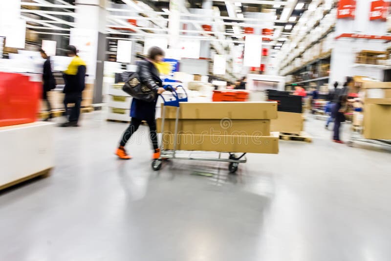 Large furniture warehouse stock image. Image of corridor - 31739257