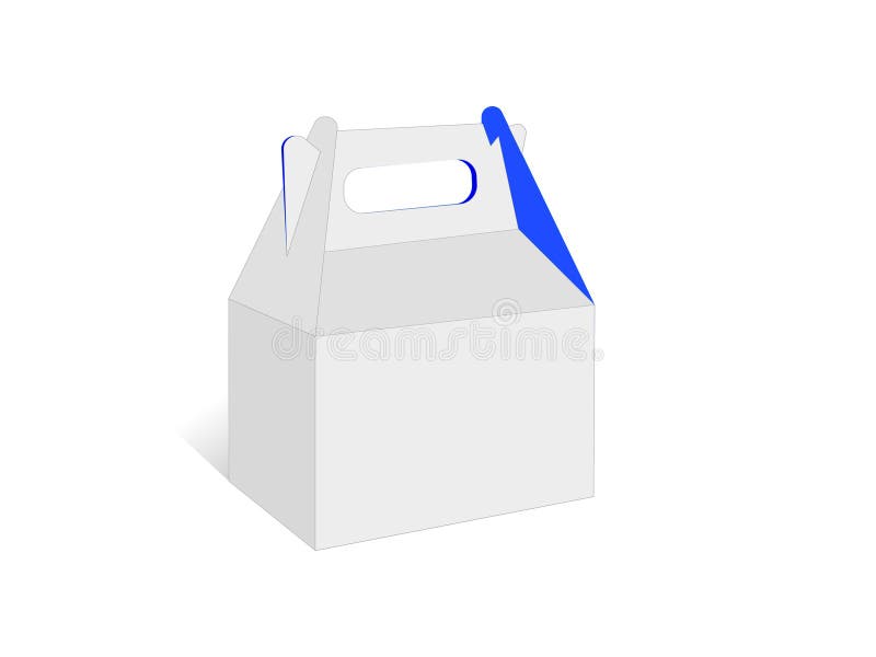 Large Gable Box Dieline Template Design Stock Vector - Illustration of ...