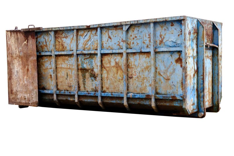 Large Garbage Container Isolated Stock Image - Image of recycling ...