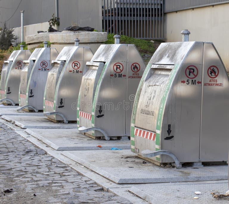 Large garbage containers editorial stock image. Image of collection ...