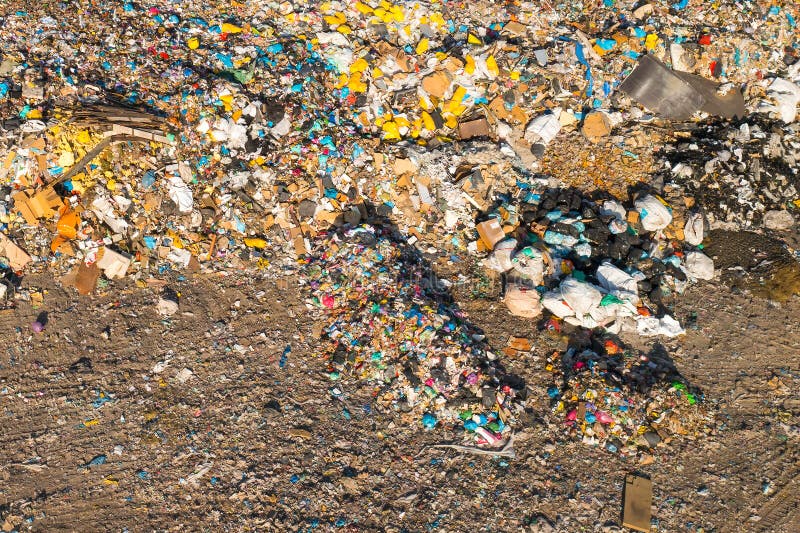 Large Garbage Dump with Plastic Bags and Trash in the Country ...