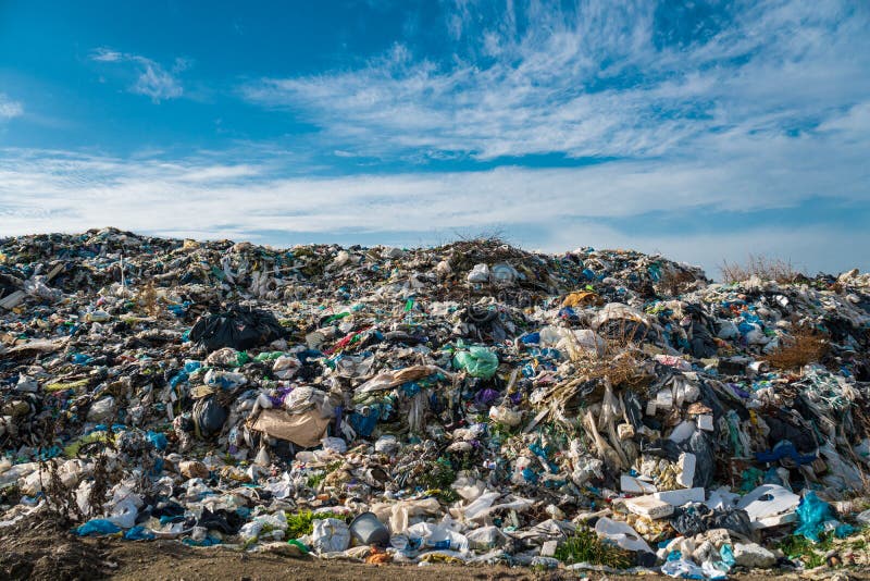 Large Garbage Pile. Environmental Problems Stock Image - Image of ...