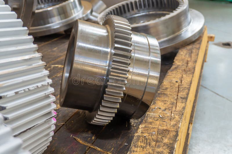 Gears on the Rack after Manufacturing at the Manufacturing Plant. Gear ...