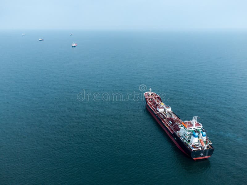 Large General Cargo Ship Tanker Bulk Carrier, Aerial View Stock Image ...