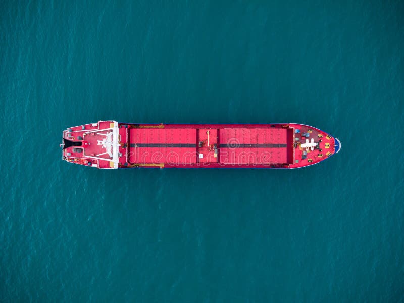 Large General Cargo Ship, Top Down Aerial View Editorial Stock Image ...