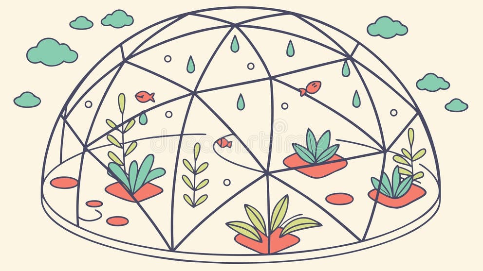 Geodesic Biosphere Dome Stock Illustrations – 273 Geodesic Biosphere ...