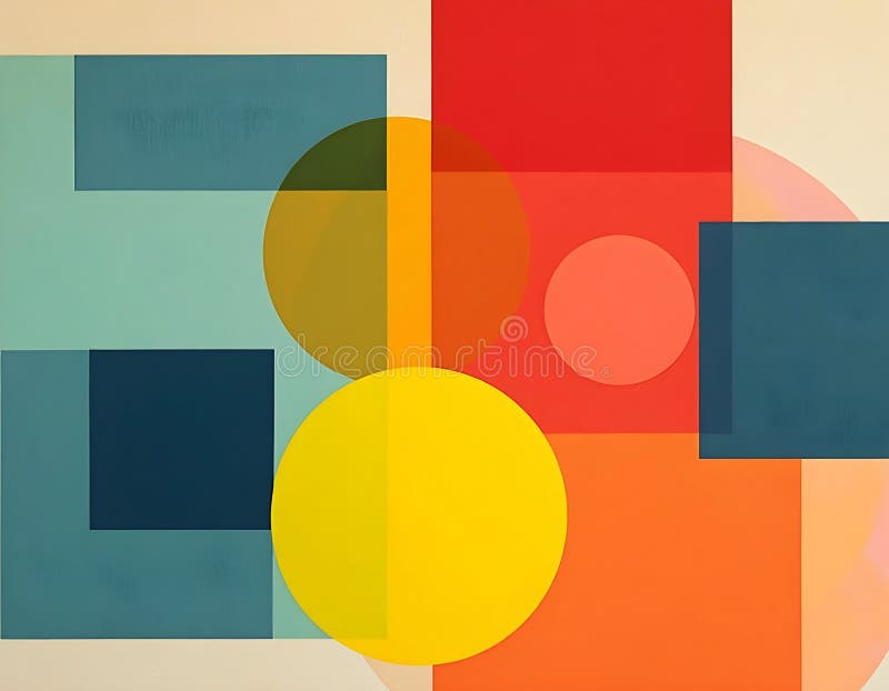 Large Geometric Forms, Overlapping Shapes. Stock Illustration ...