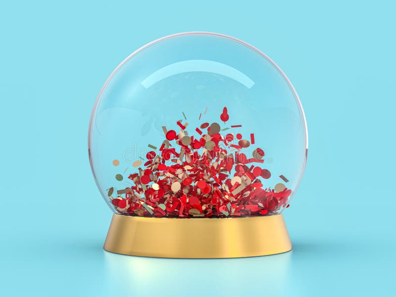 Large Glass Ball for Predictions on Background. 3D Stock Illustration ...