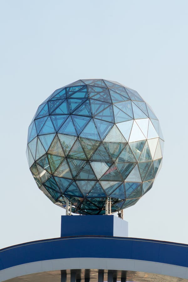 Large Glass Ball on the Roof of the Building. Stock Photo - Image of ...