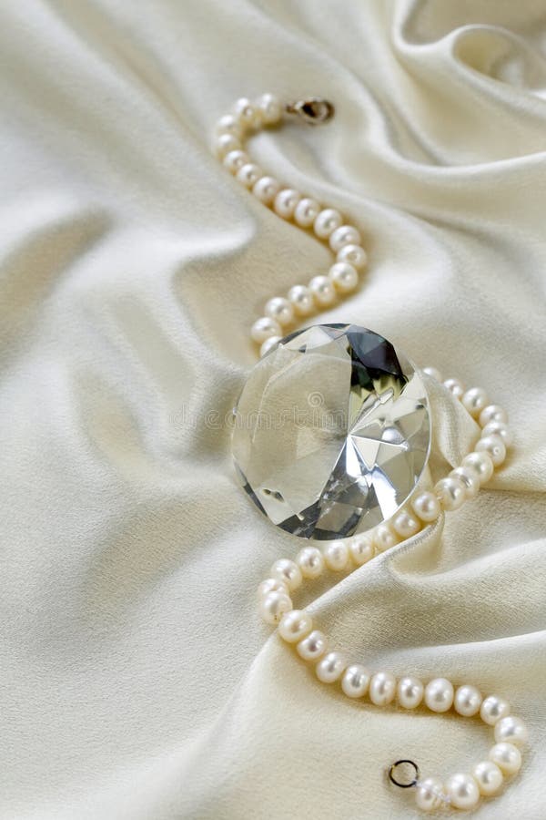 Diamond and Silk Fabric stock photo. Image of shiny, bridal - 29701646