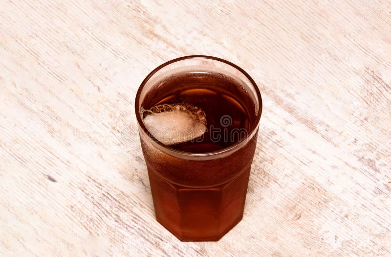 A Large Glass of Iced Tea on the Table, Isolated. Stock Photo - Image ...