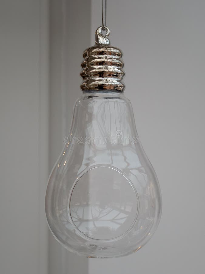 Large Glass Light Bulb Decorative Hanging Stock Photo - Image of ...