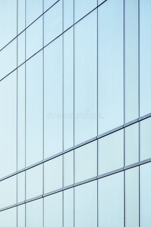 Large Glass Windows of a Modern Facade Stock Image - Image of large ...