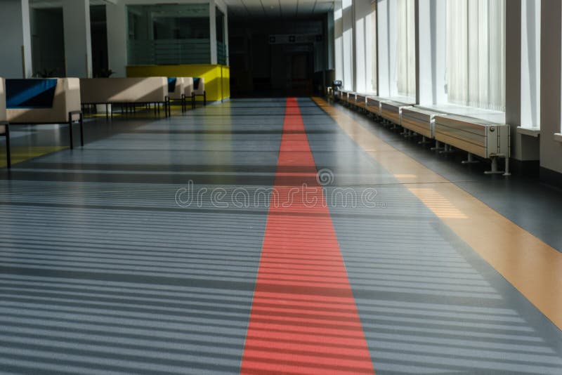 Large Glass Windows with Vertical Blinds in a Modern Building Stock ...
