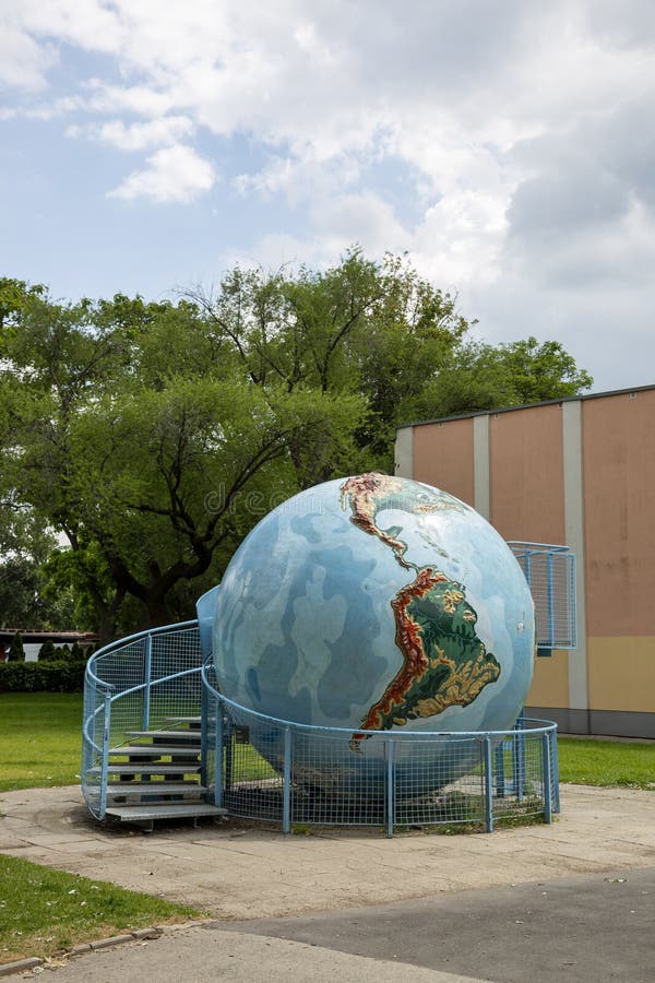 A Large Globe in Front of the Planetarium in the Prater Park in Vienna ...
