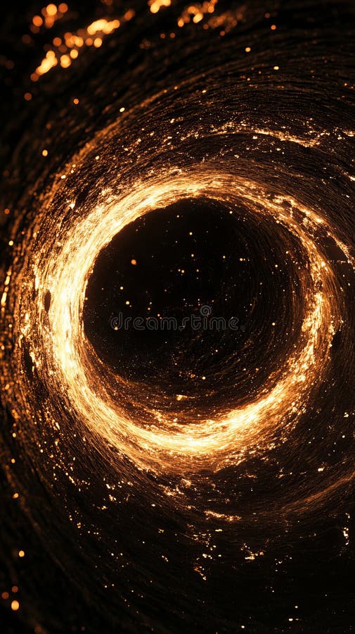 Large, Glowing, Fiery Hole in the Ground Stock Illustration ...