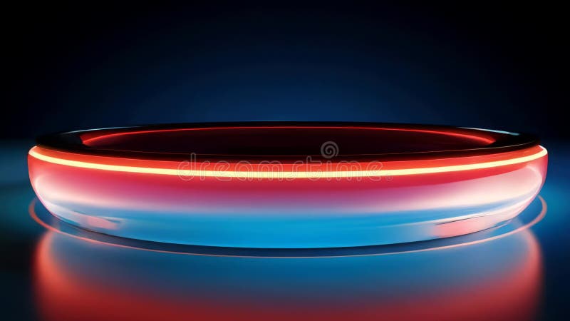 A Large, Glowing, Multi-colored Ring Stock Footage - Video of flare ...