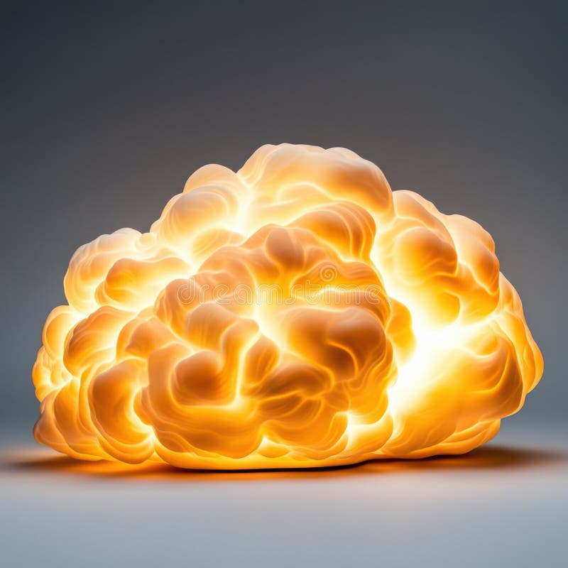 A Large Glowing Object that Looks Like a Cloud of Smoke, AI Stock Image ...