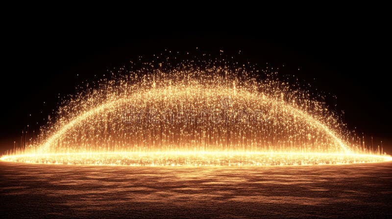 A Large, Glowing Orange Object with a Lot of Sparkles on it Stock ...