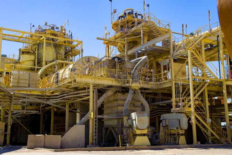 A Large Gold Processing Plant in Australia. Stock Photo - Image of ...