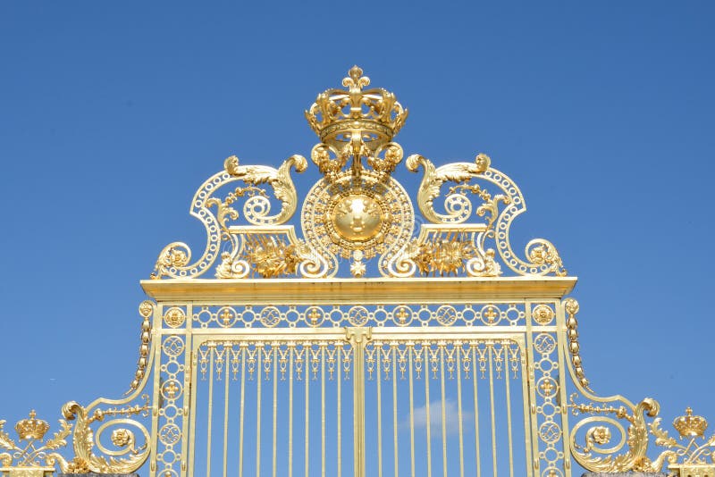 Large Golden Palace Gates stock photo. Image of history - 62851026