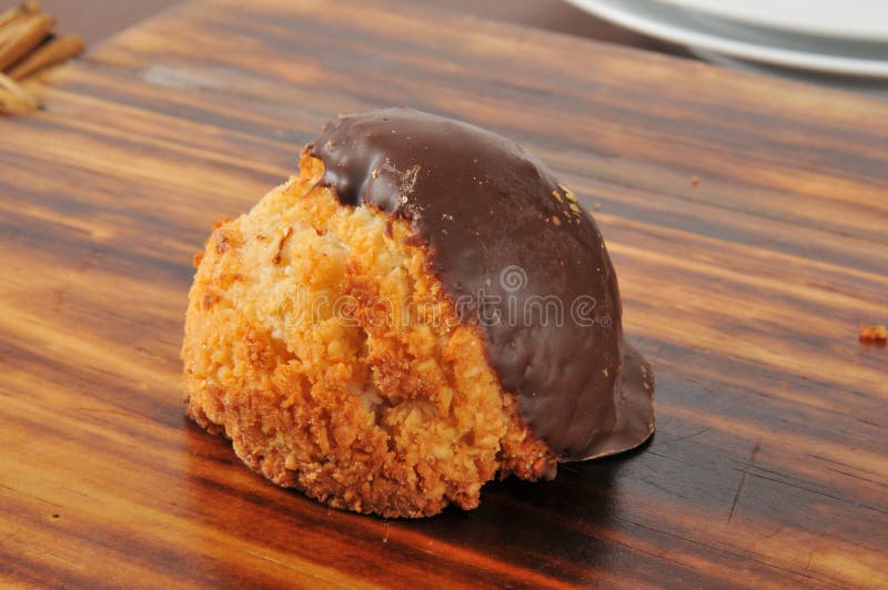 Large Gourmet Chocolate Macaroon Stock Image - Image of dessert ...