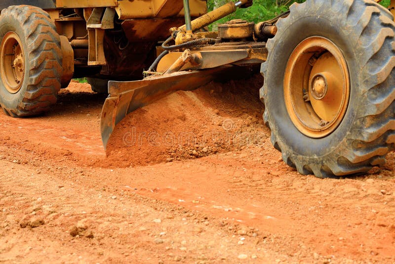 Large grader a narrow road stock photo. Image of infrastructure - 75806192