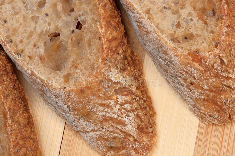 Large grain bread baguette stock photo. Image of dough - 207117008