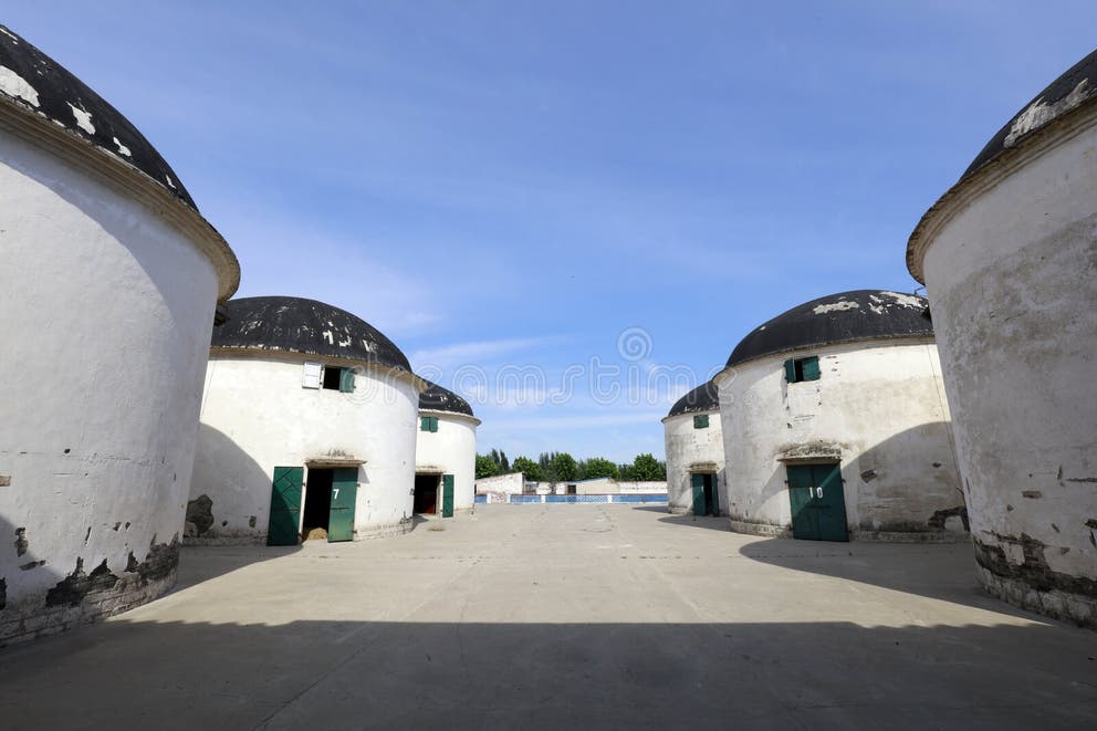 Large granary in China stock image. Image of cereal - 386240493