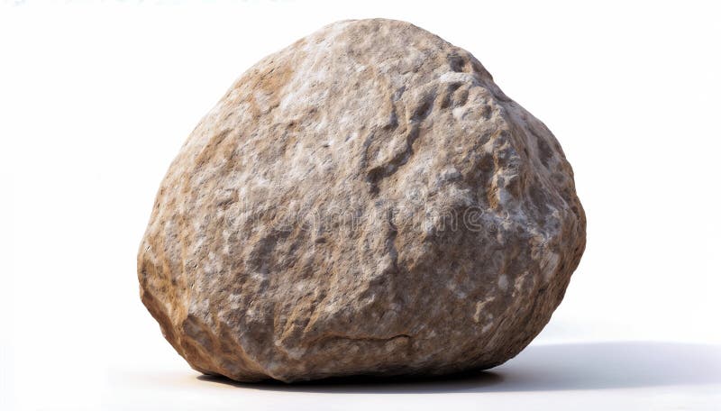 Large Granite Boulder Isolated on White Background Clipping Path ...
