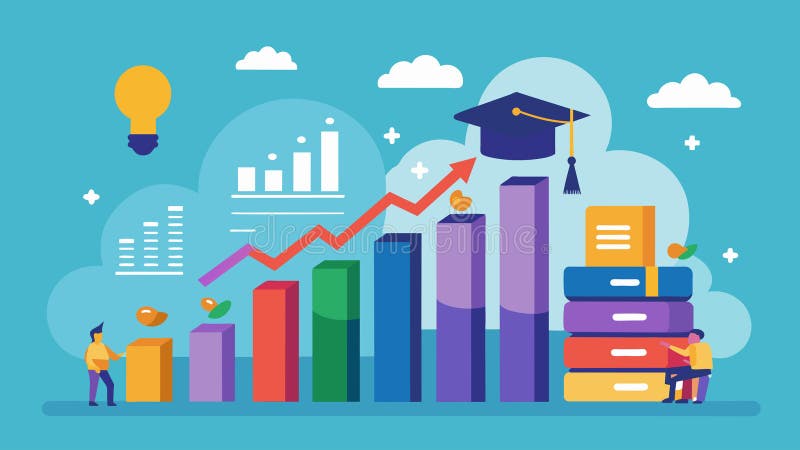 A Large Graph Illustration Showcasing the Growth and Popularity of ...