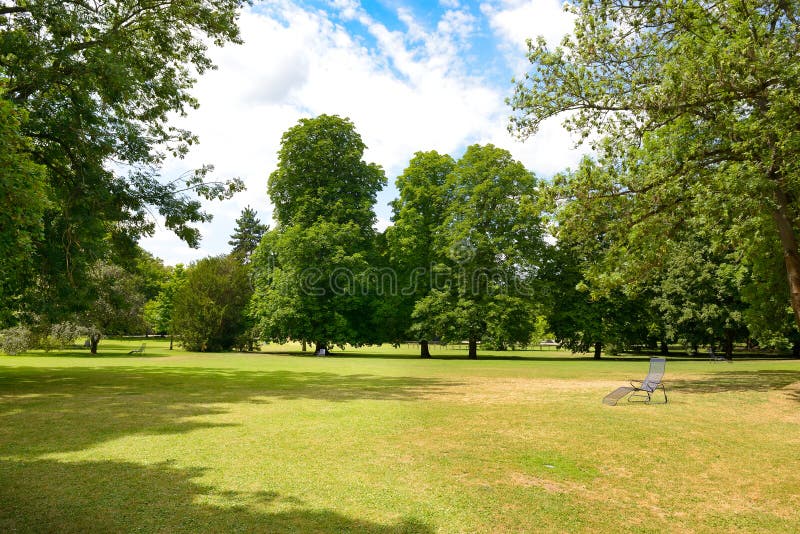 A Large Grassy Field with an Area Cut Out of Grass Stock Image - Image ...