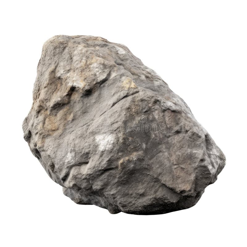 Large Boulder Isolated on a Transparent Background Stock Photo - Image ...