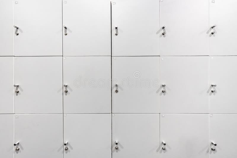 Large Gray Locker with Each Locker Closed Located beside Corridors ...