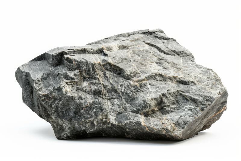Large Gray Rock Isolated on White Background. AI Image Stock Image ...