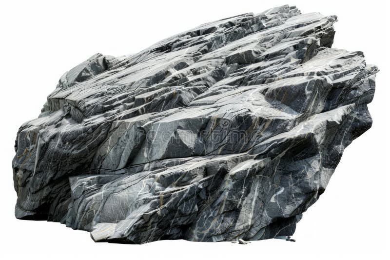 Large Gray Rock Isolated on White Background. AI Image Stock Image ...