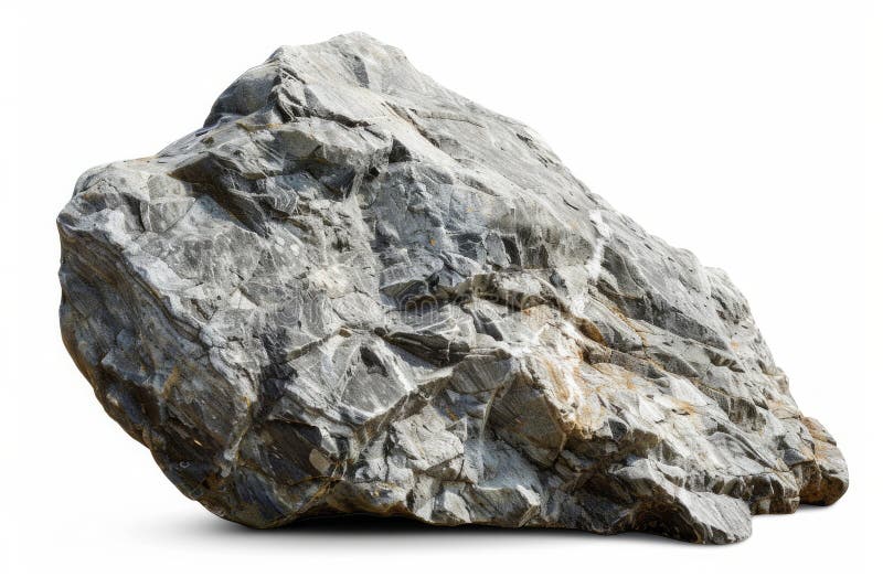 Large Gray Rock Isolated White Background Neural Network Ai Generated ...