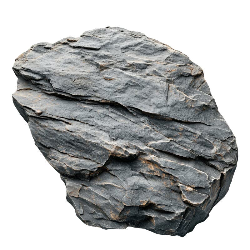 Large Gray Rock Isolated Transparent Background Natural Stone Formation ...