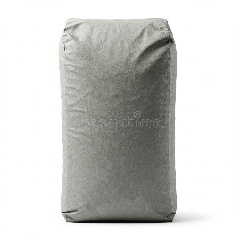 Large Gray Sack, Upright with a Rectangular Shape. Made of Fabric ...