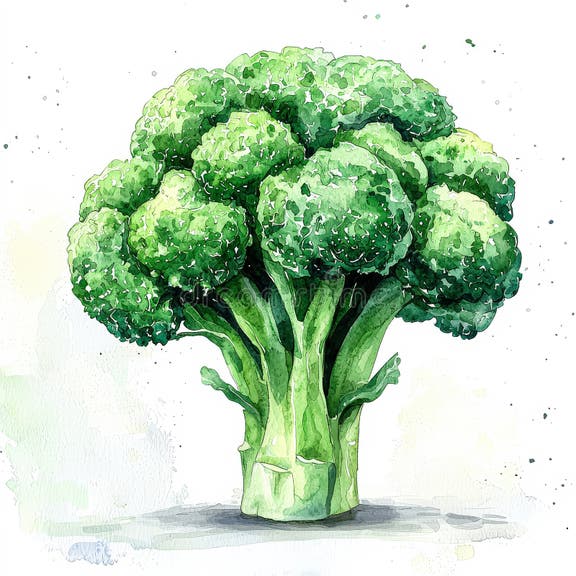 Large Green Broccoli Tree with Many Branches. Stock Image - Image of ...