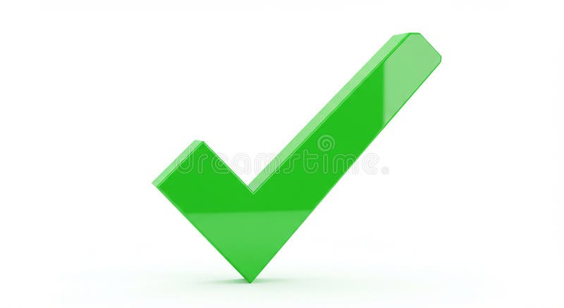 A Large, Green Check Mark is Depicted on a White Background. the Check ...