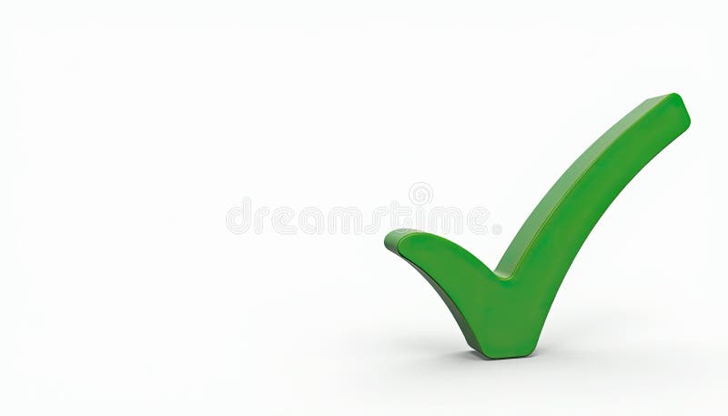 A Large, Green Check Mark on a White Background Symbolizing Correctness ...