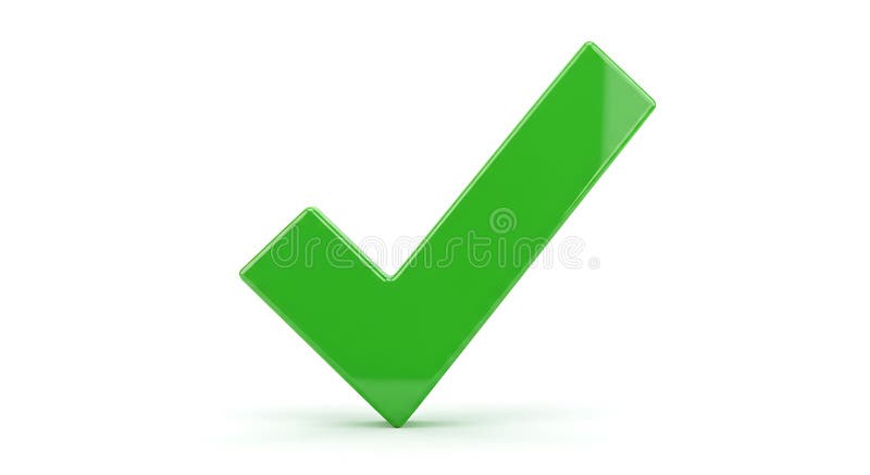 Large Green Checkmark Symbol Against a White Background. Made of a ...