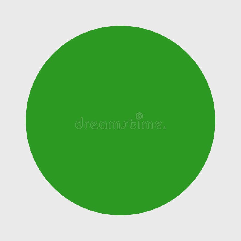 A Large Green Dot Vector. Green Single Icon Stock Vector - Illustration ...
