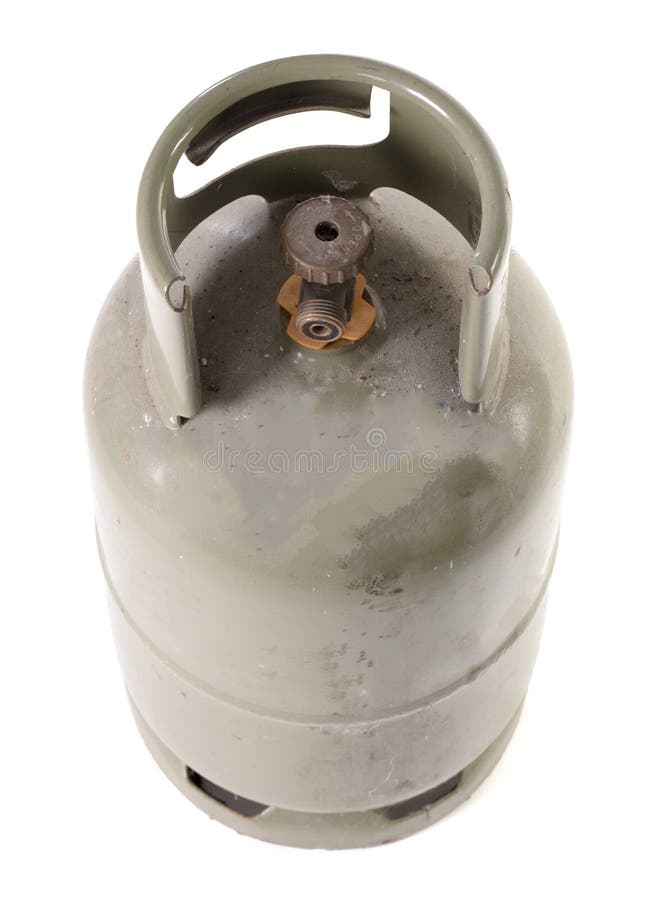 Large Green Gas Cannister, Isolated Stock Photo - Image of green ...