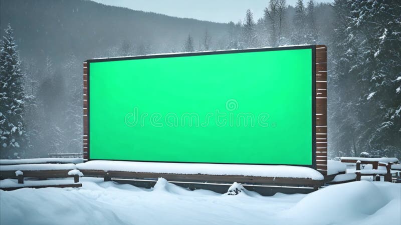 Green Screen in a Snowy Forest Stock Footage - Video of backdrop ...