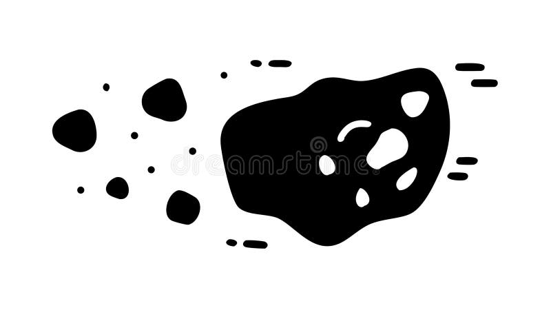 Large Grey Asteroid or Space Rock Vector Icon, Vector Design Generative ...