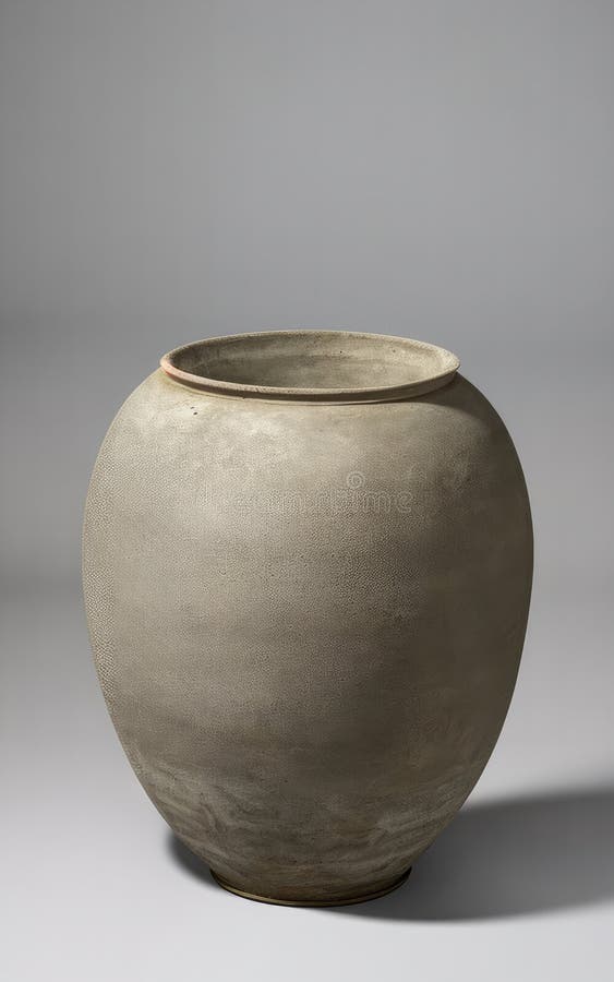 Large Grey Ceramic Vase: a Study in Form and Texture Stock Illustration ...
